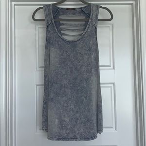 T Party Fashion | Tops | Distressed Washed Blue Tanktop | Poshmark